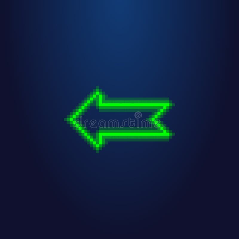 Simple Vector Pixel Art Illustration of Green Led Light Left Arrow ... Simple Vector Pixel Art Illustration of Green Led Light Left Arrow ...