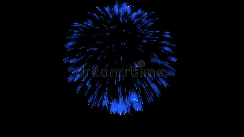 Colorful Single Firework at Night. Spectacular Single Firework ...