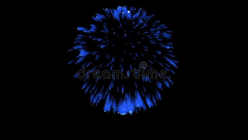 Colorful Single Firework at Night. Spectacular Single Firework ...