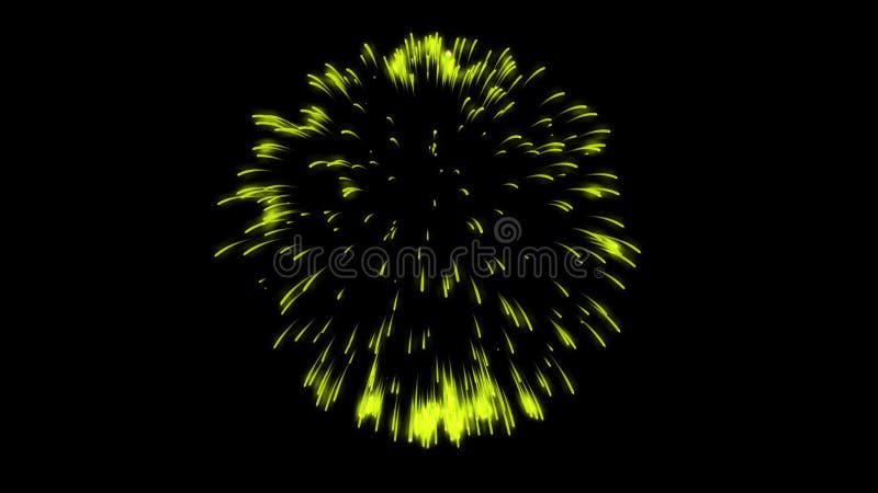 Colorful Single Firework at Night. Spectacular Single Firework ...