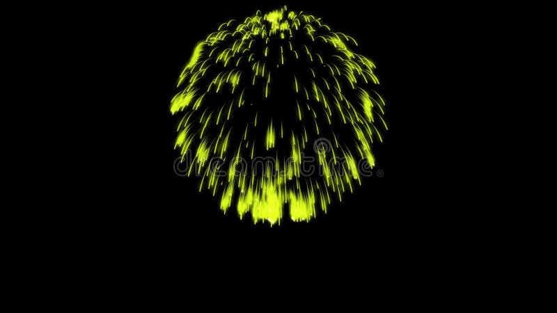 Colorful Single Firework at Night. Spectacular Single Firework ...