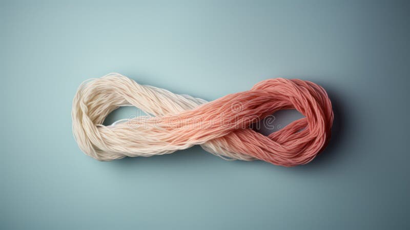 Colorful Skeins of Thread on a Blue Background. 3d Rendering Generative ...