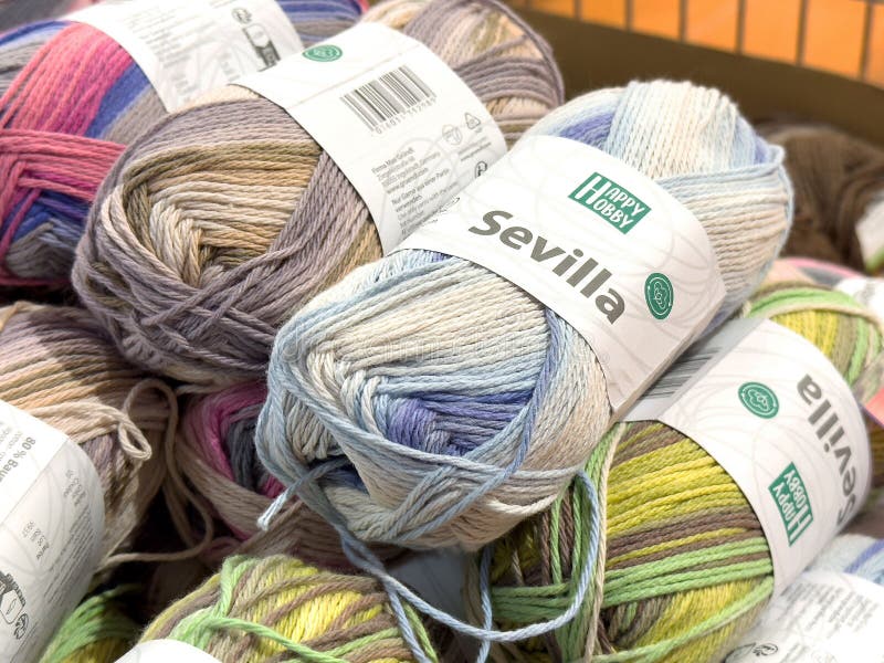 Colorful Skeins Yarn Displayed Craft Store Stock Photos - Free ...