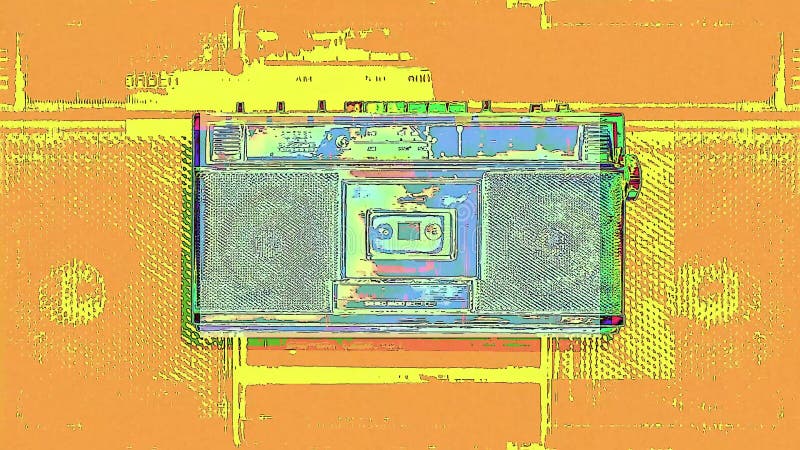 Colorful Radio Cassette Animation Stock Footage - Video of intense ...