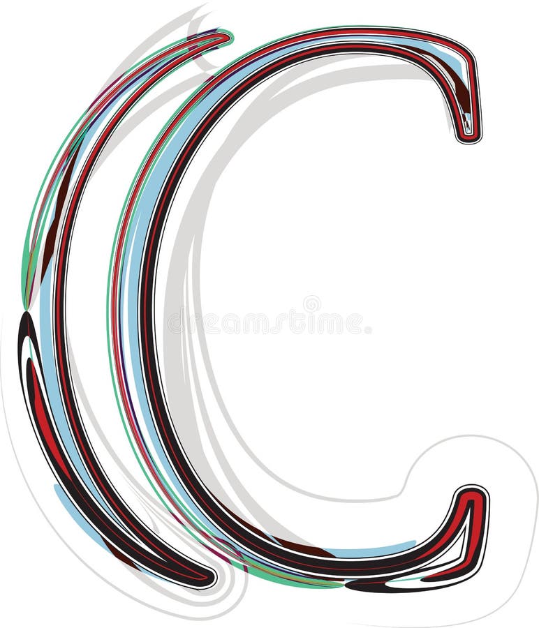 Font Illustration Letter C stock vector. Illustration of abstract ...