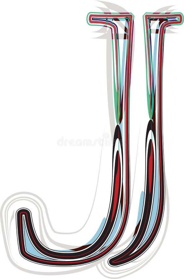 Font Illustration Letter J stock vector. Illustration of abstract ...