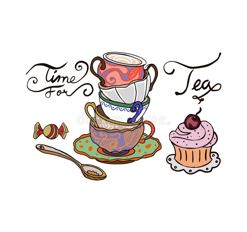 High Tea Drawing Stock Illustrations – 1,042 High Tea Drawing Stock ...