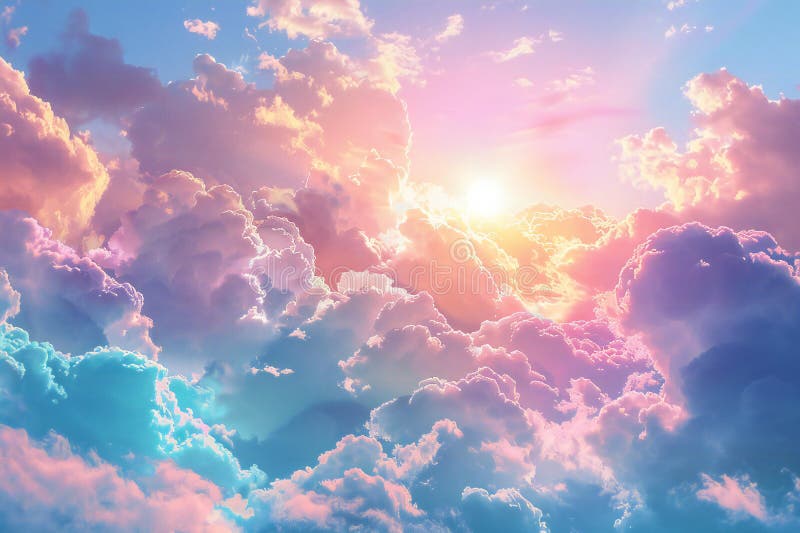 Colorful Skies with the Sun Behind a Bright Sky, High Quality, High ...