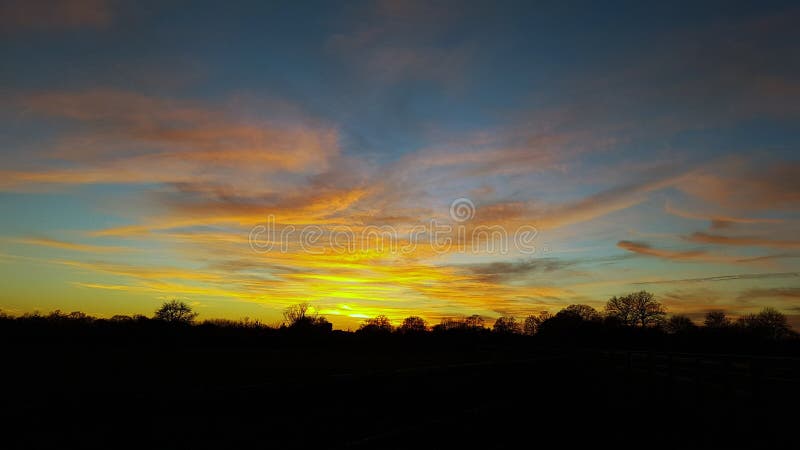 Colorful sky at night stock photo. Image of forest, black - 110886054