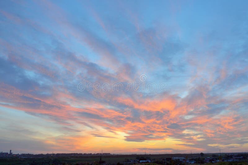 Colorful Sky Texture at Sunset Stock Photo - Image of color, dusk ...