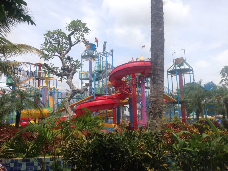 Colorful Slide stock image. Image of pool, slide, colorful - 204052201