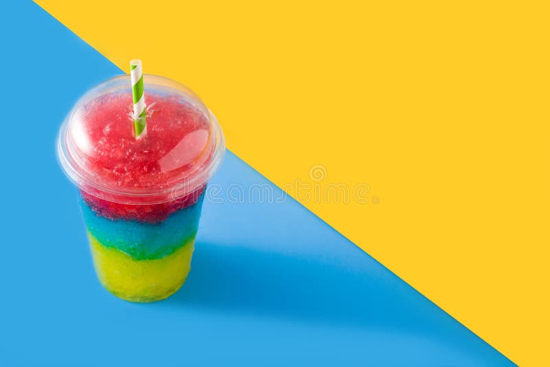 Colorful Slushie Of Differents Flavors Stock Photo - Image of copy ...