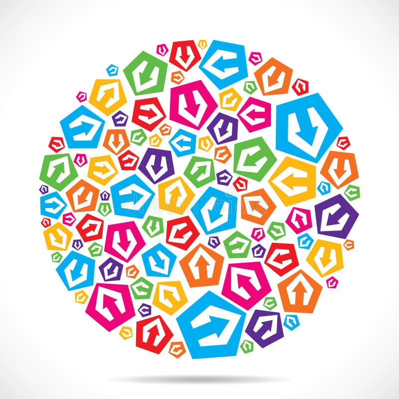 Colorful Small Arrow Icon Design Stock Vector - Illustration of buttons ...