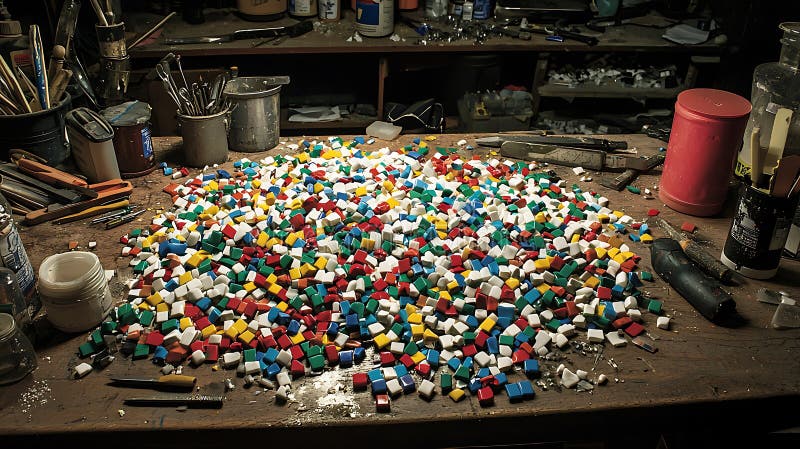 Collection Colorful Cubes Scattered Table Stock Photos - Free & Royalty ...