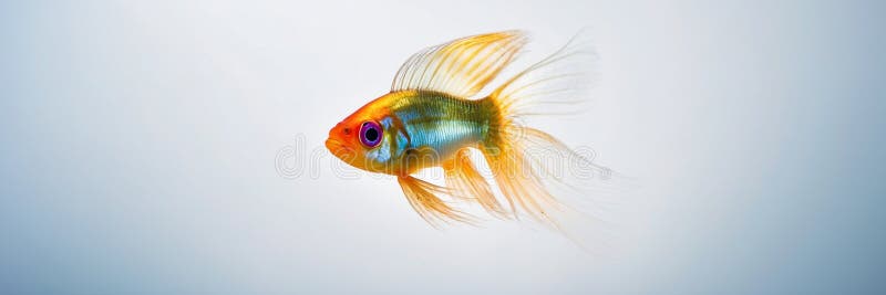 Colorful Small Fish Against a White Background Stock Illustration ...
