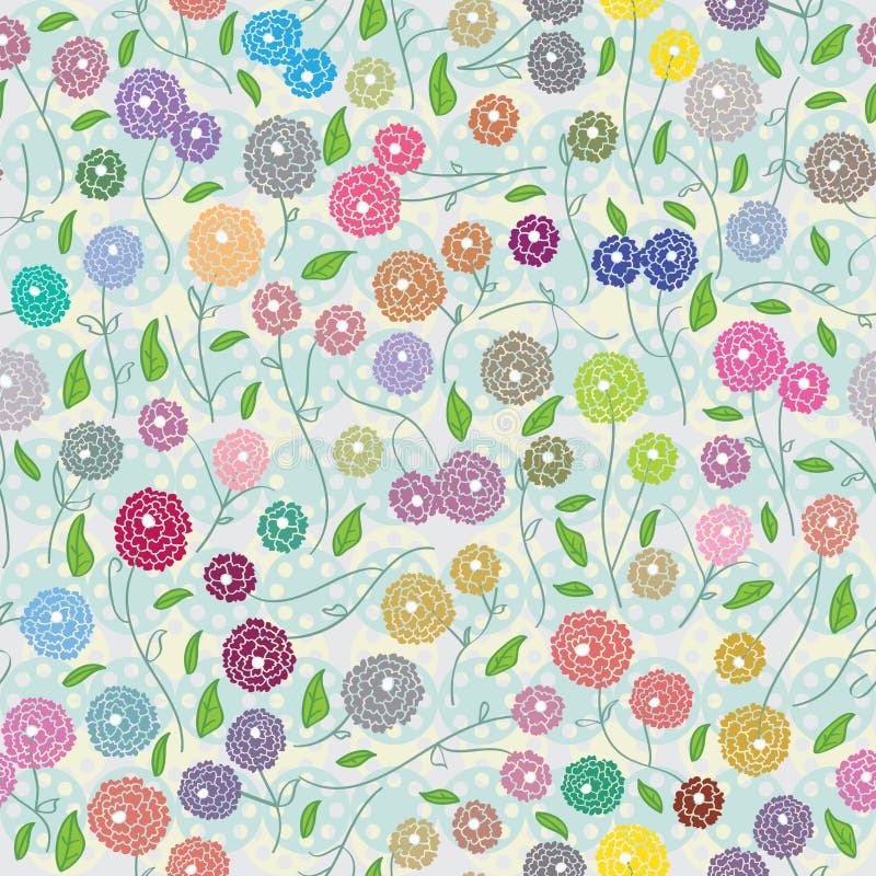Seamless Floral Colorful Hand Drawn Pattern. Stock Vector ...