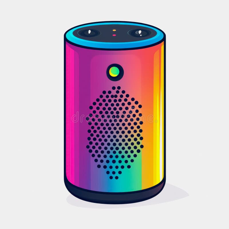 Colorful Smart Speaker Design with Gradient Finish and Unique Speaker ...