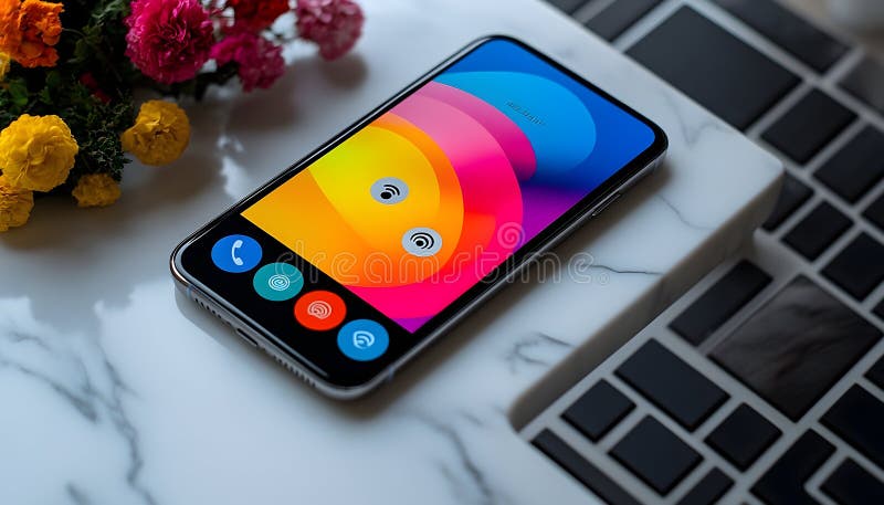 AI-Generated Phone Interface Stock Illustration - Illustration of ...