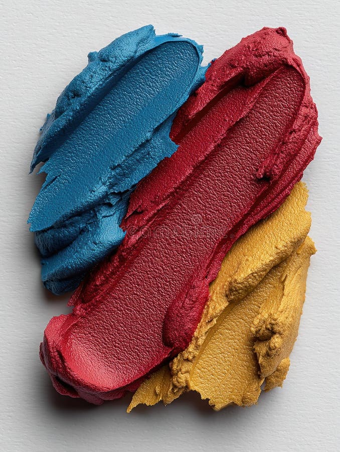 Colorful Smears of Paint on a White Surface. Stock Illustration ...