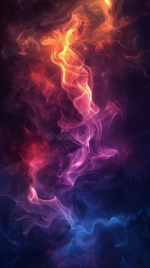 Colorful Smoke Cloud Drifting Stock Image - Image of abstract, smoke ...