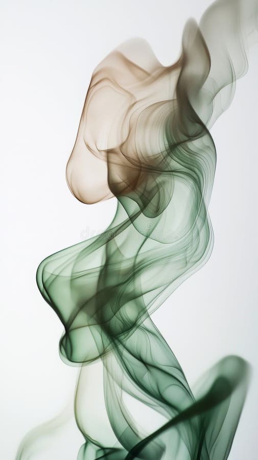 Colorful Smoke Creates Swirling and Ethereal Patterns Against a White ...