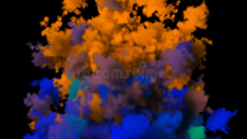 Colorful Smoke on Dark Background Stock Illustration - Illustration of ...