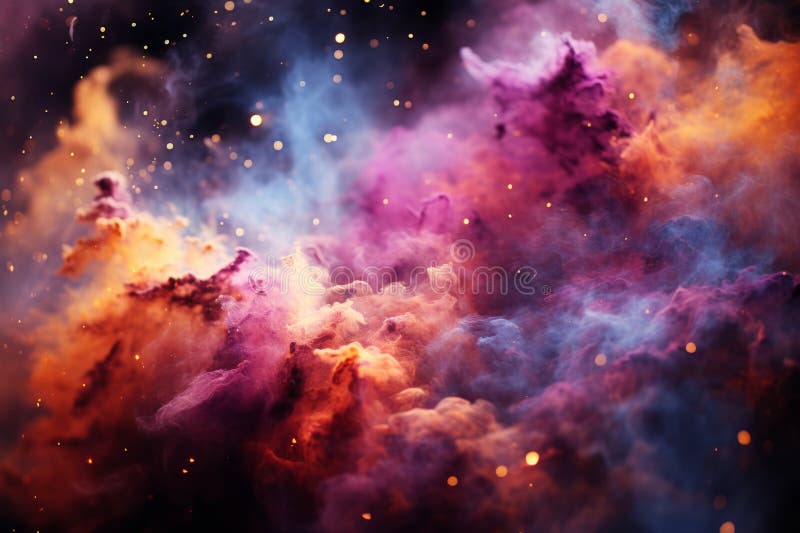 Colorful Smoke and Dust in Space Stock Illustration - Illustration of ...