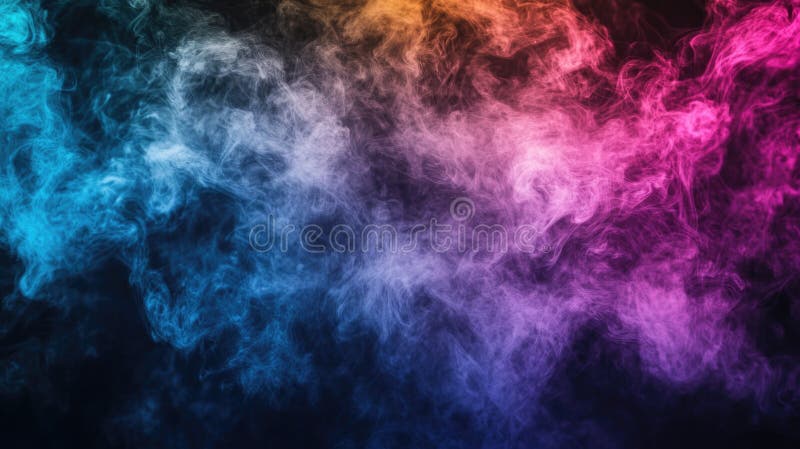 Colorful Smoke Effect on Black Background Stock Image - Image of smoke ...