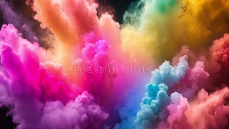 Colorful Smoke Explosion Abstract Stock Footage - Video of surreal ...