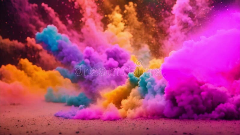 Colorful Smoke Explosion stock video. Video of vibrant - 335789683
