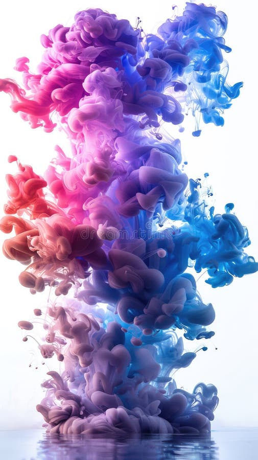 Multi Color Smoke with Gradient Colors, Vertical Version Stock ...