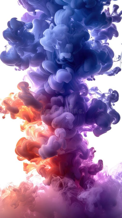 Multi Color Smoke with Gradient Colors, Vertical Version Stock ...