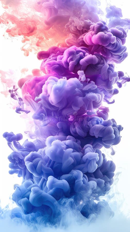 Multi Color Smoke with Gradient Colors, Vertical Version Stock ...