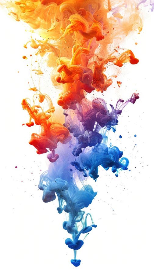 Multi Color Smoke with Gradient Colors, Vertical Version Stock ...