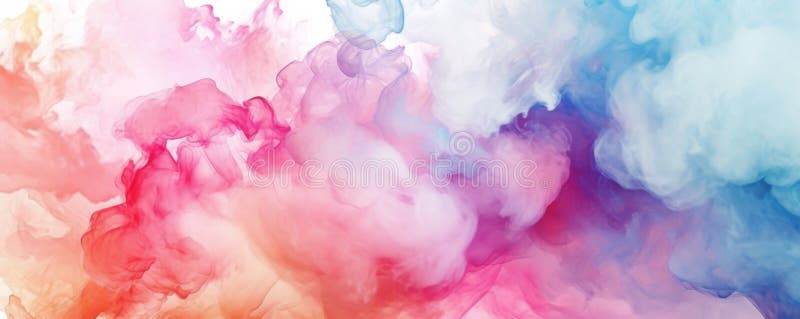 Colorful Smoke Mixture on White Background Stock Photo - Image of ...