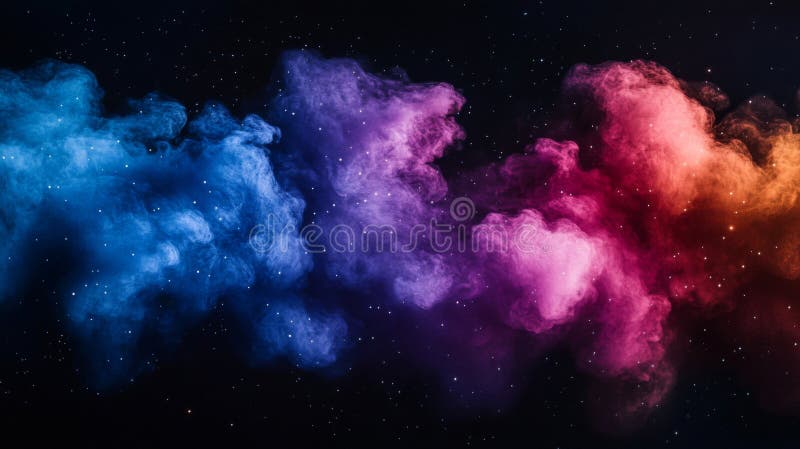 Colorful Smoke Nebula in Space Stock Illustration - Illustration of ...