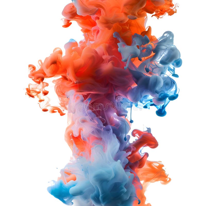 Colorful Smoke Splash in Air on Transparent Background - Ai Generated ...