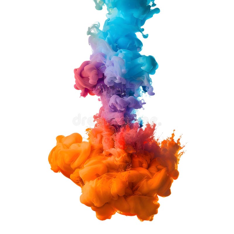 Colorful Smoke Splash on Transparent Background - Ai Generated Stock ...