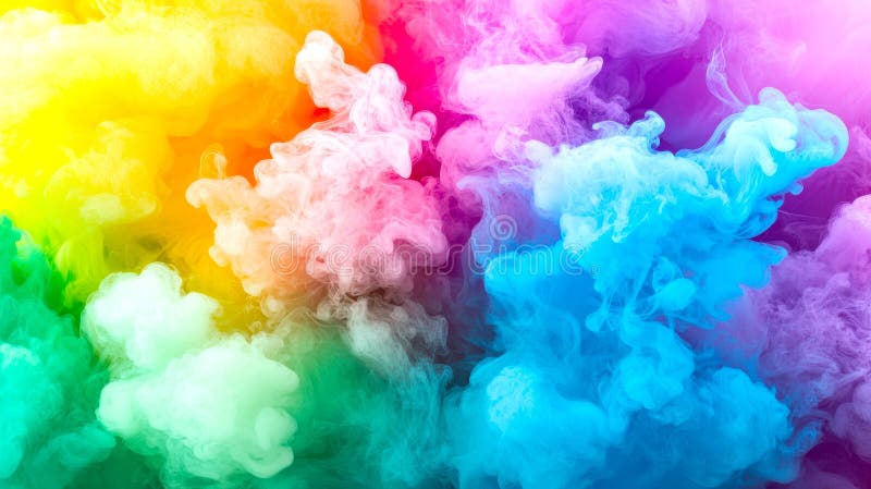 Colorful Smoke Swirls in Gradient Patterns with Vibrant Hues Stock ...