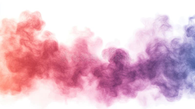 Colorful Smoky Gradient: Abstract Cloud of Red, Pink, and Blue on White ...