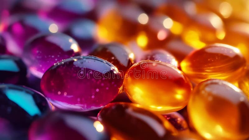 Colorful Smooth Bubbles Reflecting Light Stock Video - Video of marble ...