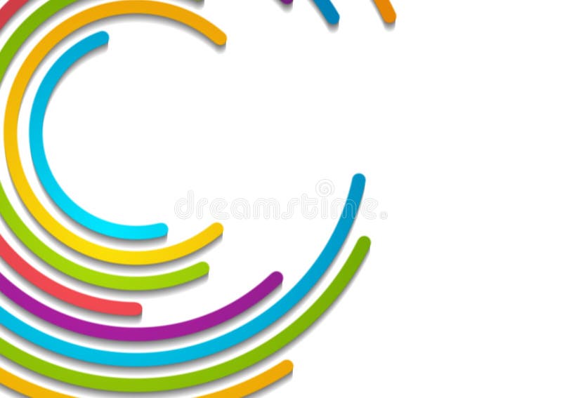 Colorful Smooth Circular Stripes Abstract Corporate Background Stock ...