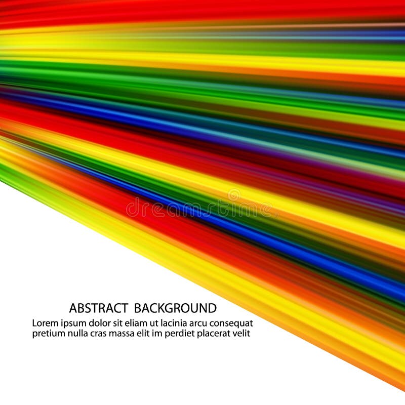 Colorful Smooth Design Light Lines Background. Rainbow-colored. Vector ...