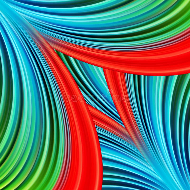Colorful Smooth Design Light Lines Background. Red, Green, Blue. Vector ...