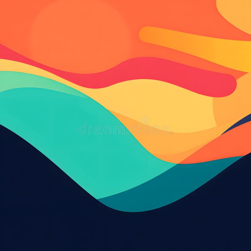 Colorful Smooth Light Lines Background. Rainbow Vivid Colors Abstract ...