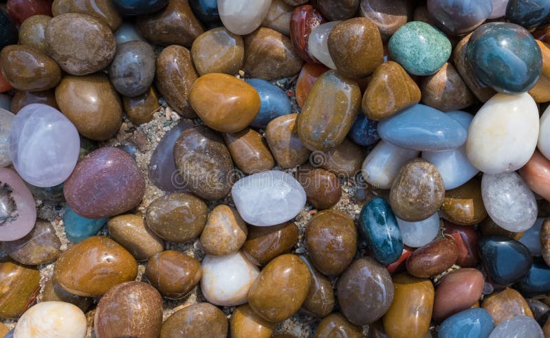 Colorful Smooth Pebbles in Different Colors Stock Image - Image of ...