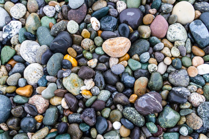 Colorful Smooth Rocks on the Beach Stock Image - Image of natural ...