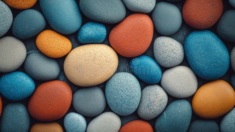 Colorful Smooth Stones Texture Background Stock Illustration ...