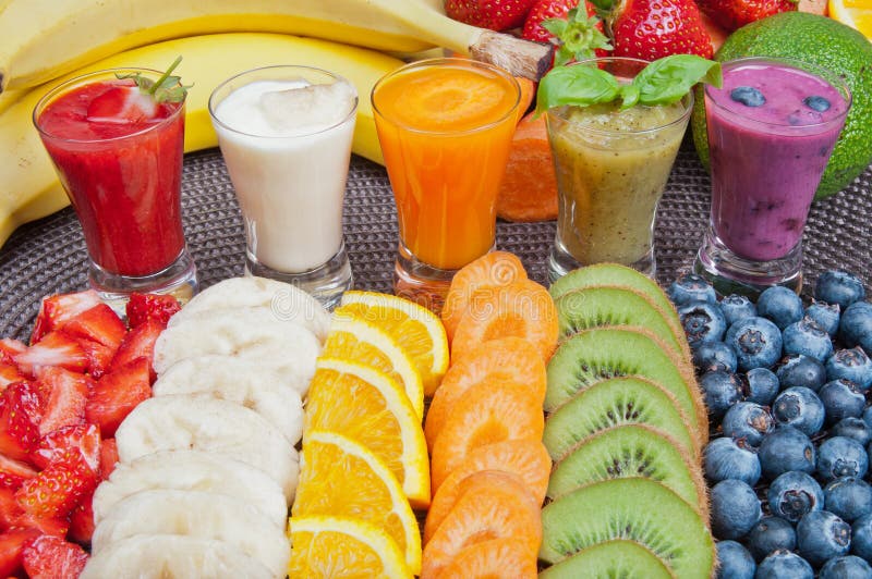 Colorful smoothies stock image. Image of coconut, nutrition - 69676017
