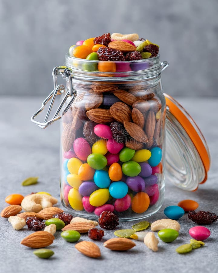 Candy Coated Chocolate Button Sprinkles in a Bowl on Dark Slate - M&Ms ...